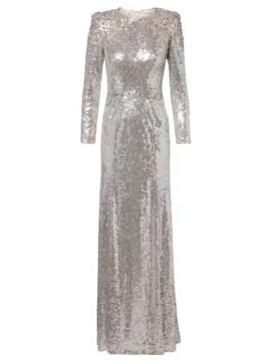 Jenny Packham Dulcet Sequined Gown - Gray