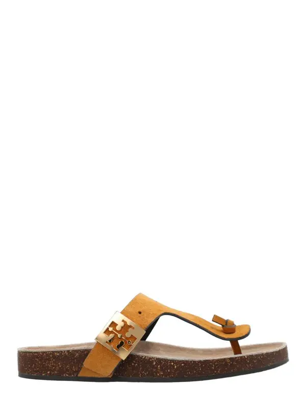 Tory Burch Mellow Thong Leather Sandals - Brown