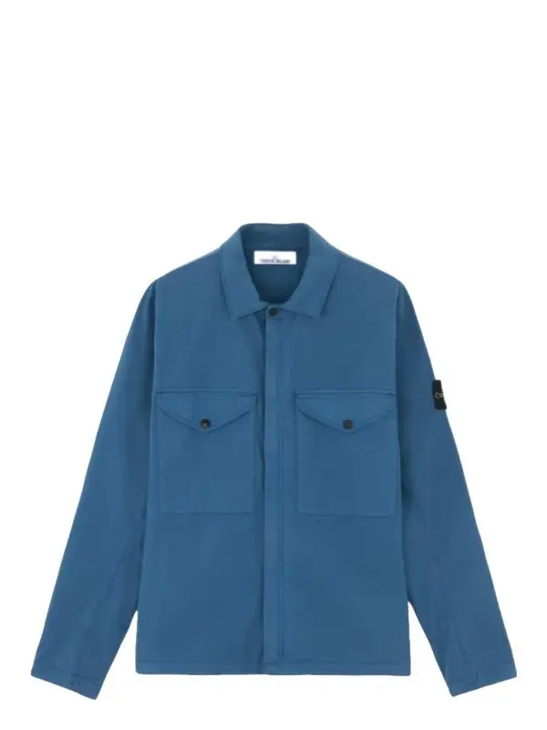 Stone Island Compass Badge Shirt Jacket - Avio Blue