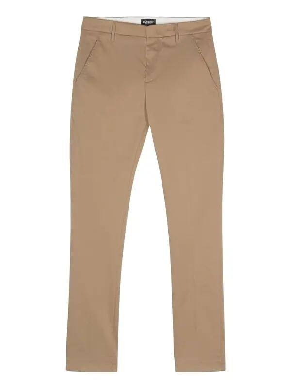 DONDUP Cuffed Straight Leg Pants - Brown