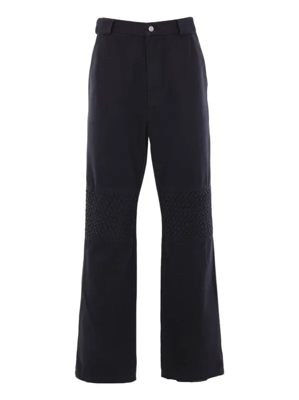 NAMACHEKO Braided Detail Cotton Trousers - Black