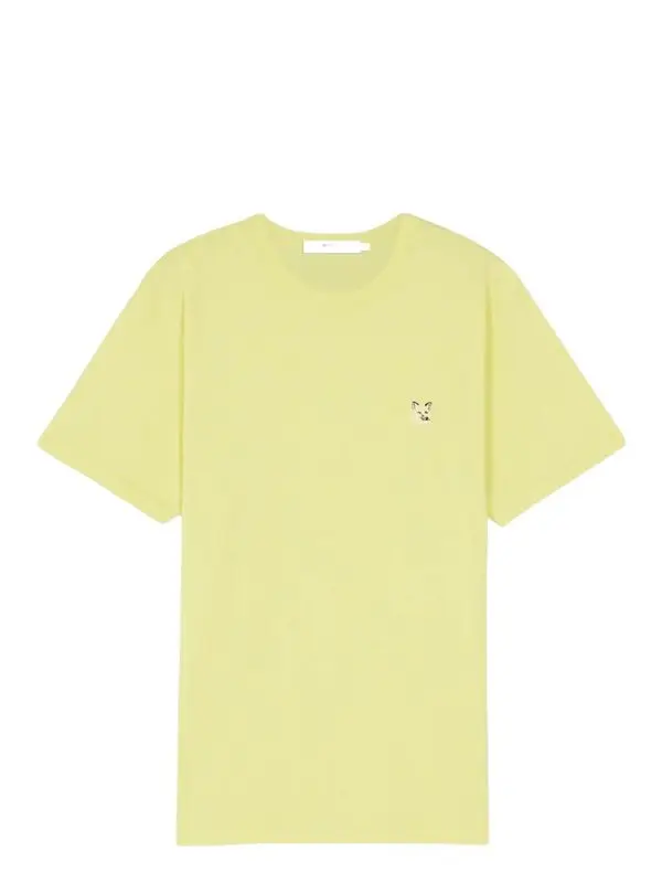Maison Kitsuné Fox Patch Crewneck T-shirt - Yellow