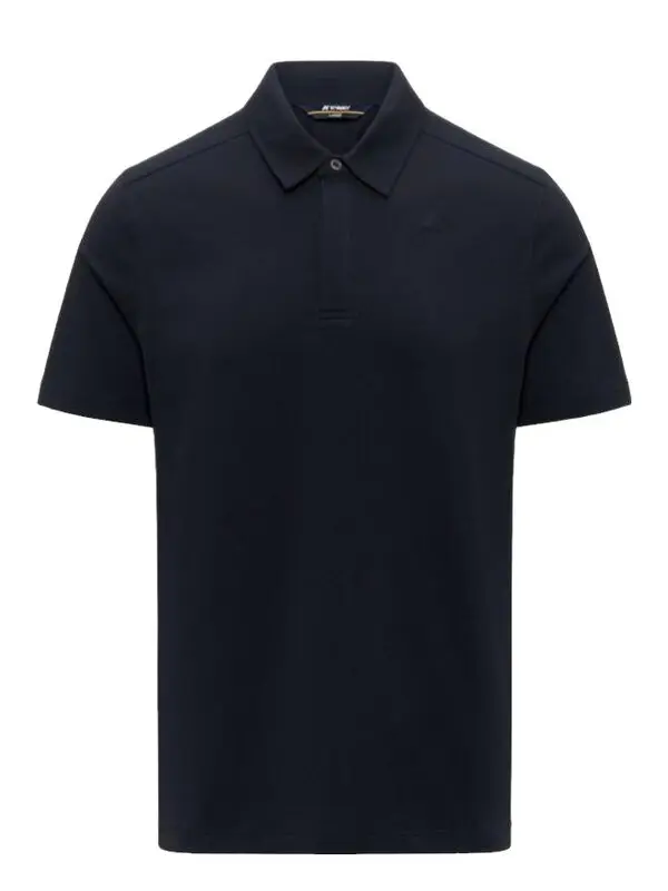 K-WAY Viggo Lt Stretch Jersey Slim Polo Shirt - Black