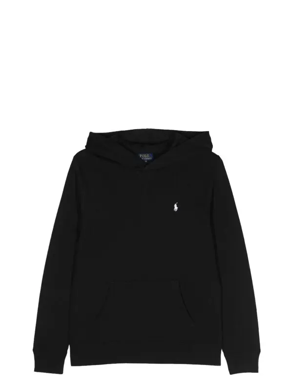 Ralph Lauren Fleece-texture Hoodie - Black