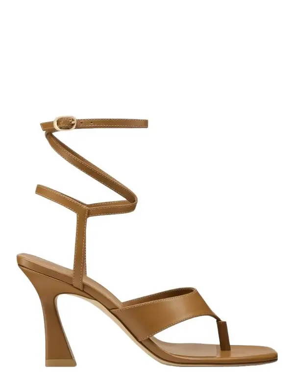 STUART WEITZMAN Vinnie Wrap Thong 85 Sandal - Brown