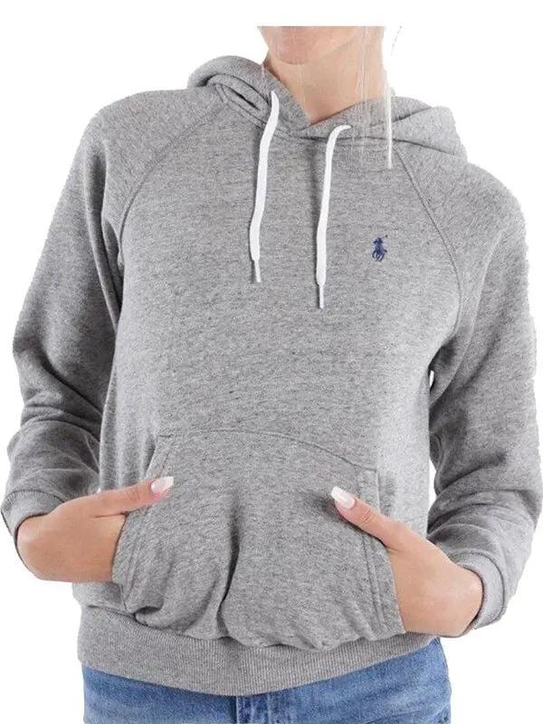Polo Ralph Lauren Drawstring Hoodie With Pony Embroidery - Gray