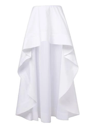 Stella McCartney Asymmetrical Ruffled Cotton Poplin Miniskirt - White