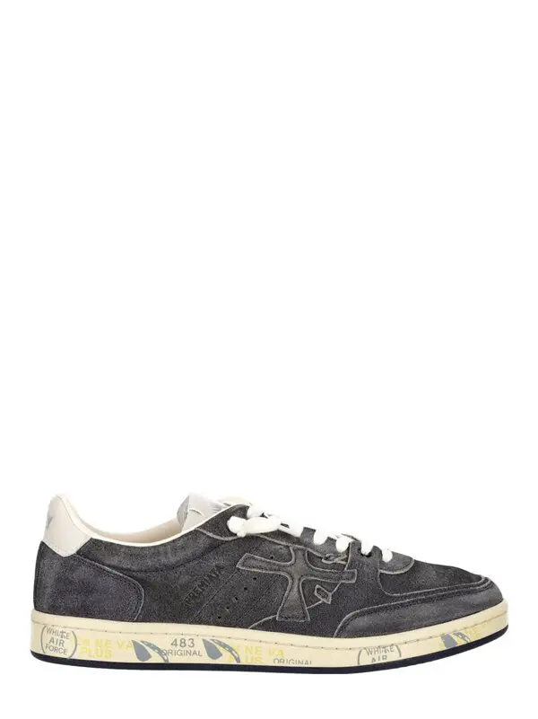 Premiata Round Toe Lace Up Casual Shoes - Black