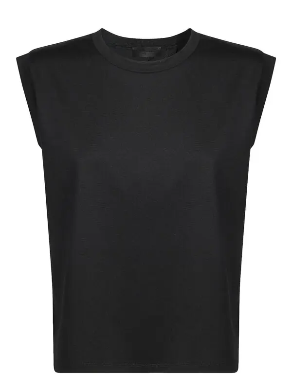 DONDUP Sleeveless Crewneck T-shirt With Open Back Detail - Black