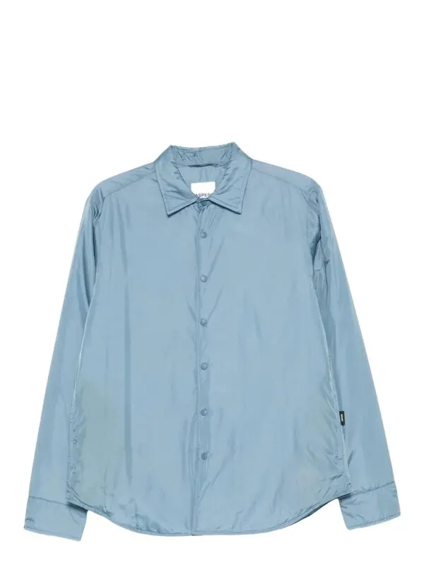 Aspesi Buckle Long-sleeved Shirt - Blue
