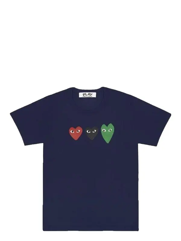 Play Comme Des Garcon Comme Des Garçons Play Heart Printed T-shirt - Blue