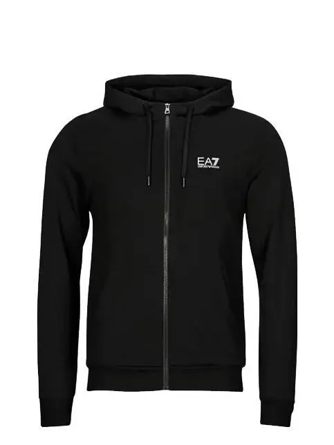 EA7 Full Zip Logo Sweatshirt - Black