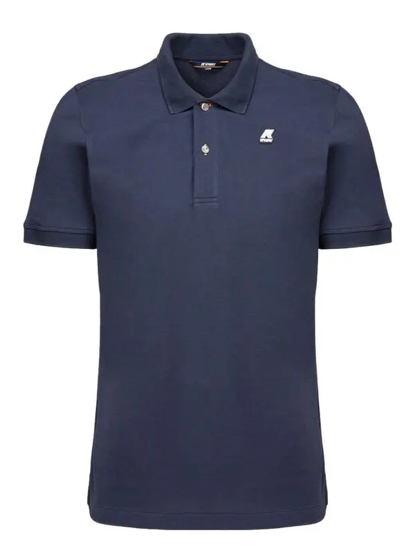 K-WAY Vinnie Logo Patch Polo Shirt - Black