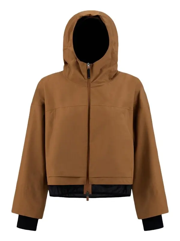 Herno Zip-up Hooded Jacket - Brown
