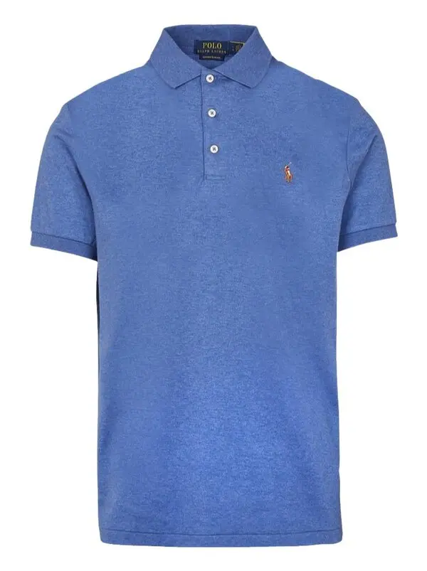 Polo Ralph Lauren Logo Embroidered Short-sleeved Polo Shirt - Blue