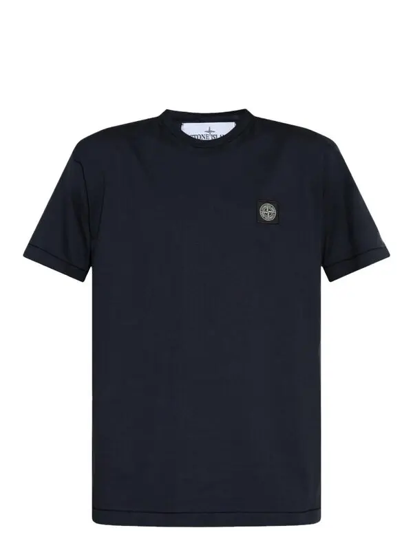 Stone Island Logo Patch Crewneck T-shirt - Blue