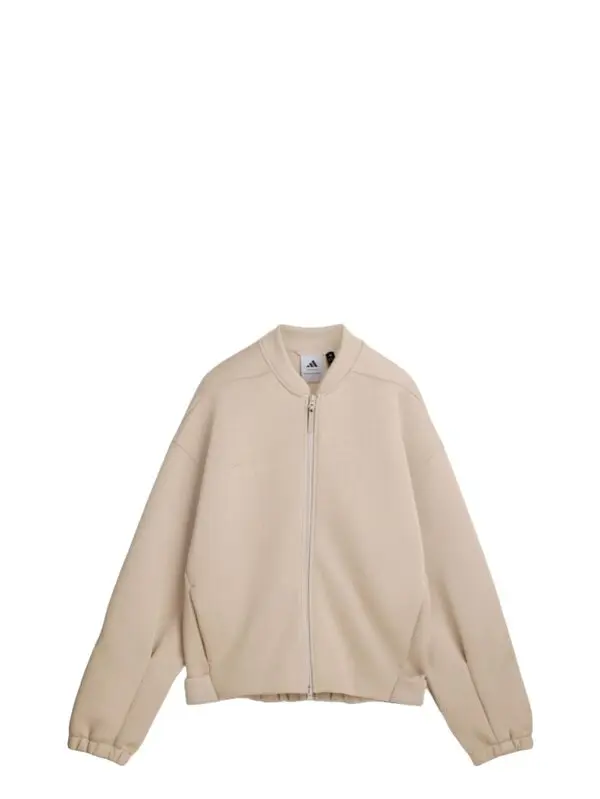 Adidas Entire Studios Zip-up Jacket With Reflective Logo - Nude