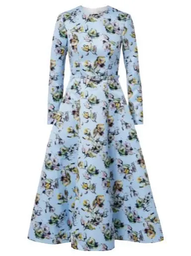 EMILIA WICKSTEAD Capucine Floral Midi Dress - Blue