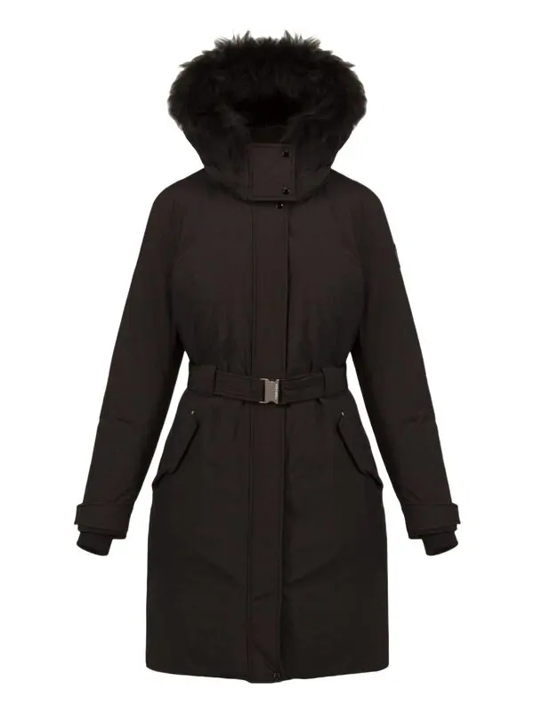 Woolrich Belted Hooded Padded Coat - Black