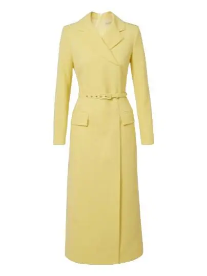 EMILIA WICKSTEAD Kalonice Crepe Midi Dress - Yellow