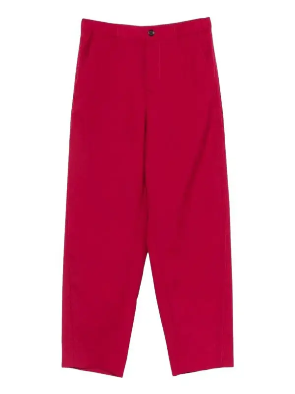 Marni High-waisted Button Trousers - Red