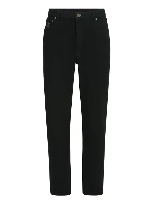 Brunello Cucinelli Garment-dyed Iconic-fit Five-pocket Denim Trousers - Black
