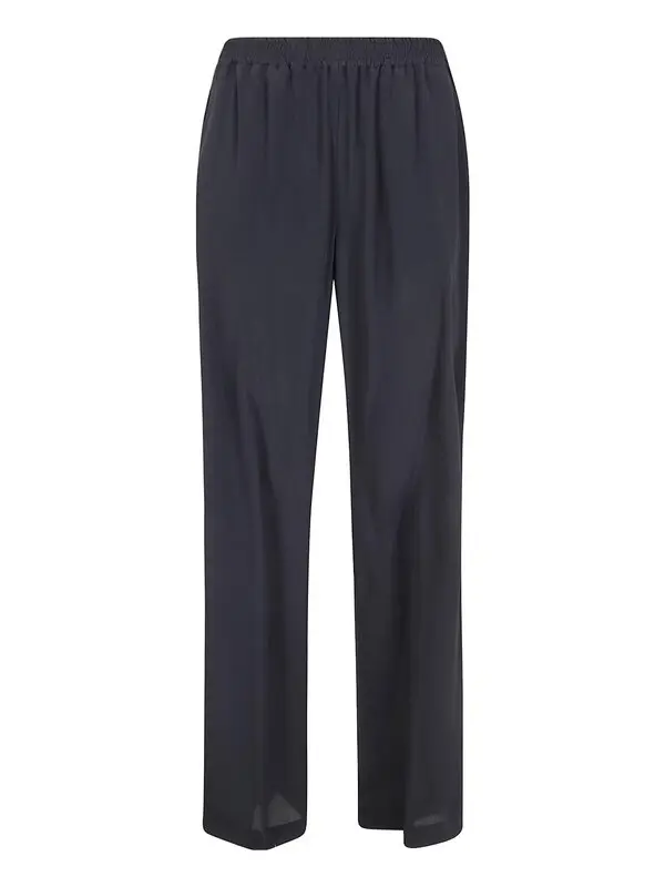 Seventy Elasticated Waist Trousers With Side Pockets - Black