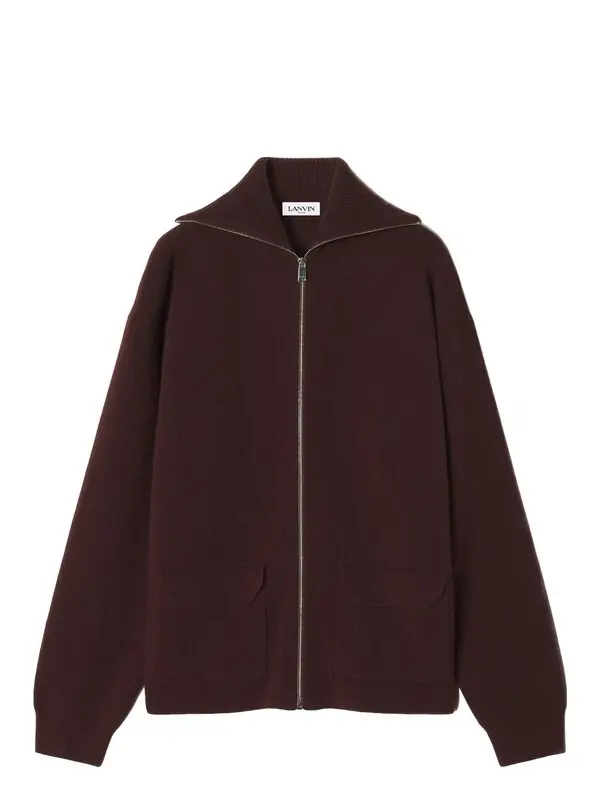 LANVIN Cashmere Zip Cardigan - Bacchus