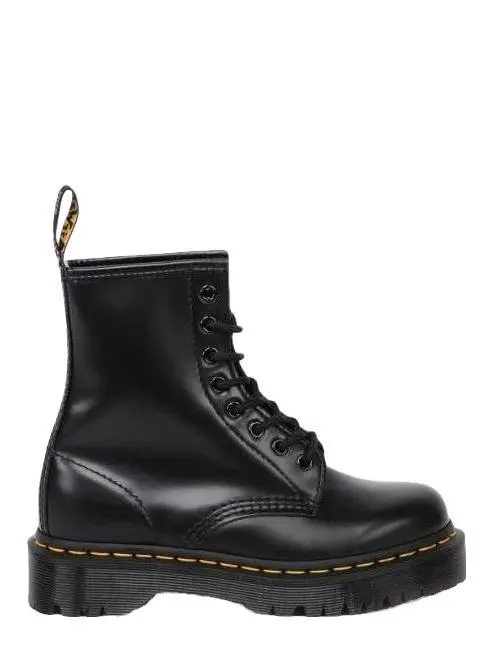 Dr. Martens 1460 Bex Leather Platform Ankle Boots - Black