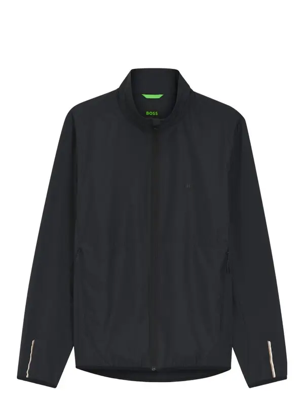 Hugo Boss Long-sleeved Casual Jacket With Stand-up Collar - Dark Blue