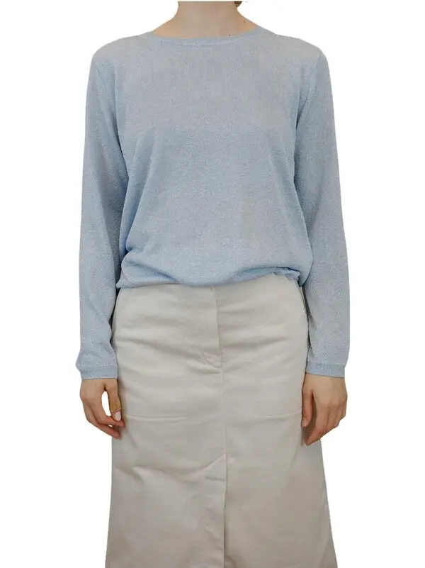 IBLUES Crew Neck Long Sleeve Sweater - Gray