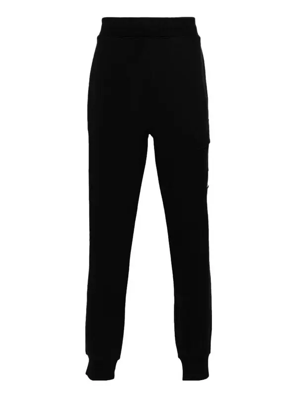 C.P. COMPANY Lens-detailed Tapered Leg Track Pants - Black