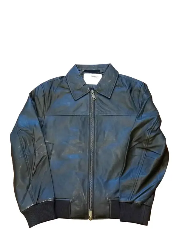 SELECTED Lapel Long Sleeve Casual Jacket - Blue