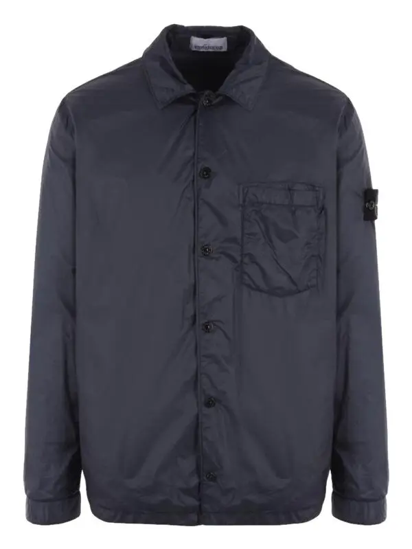 Stone Island Compass Patch Padded Jacket - Blue