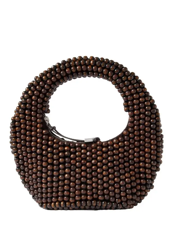 Staud Reef Beaded Top-handle Bag - Brown