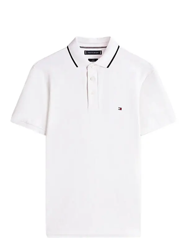 Tommy Hilfiger Tipped Slim-fit Polo Shirt - White