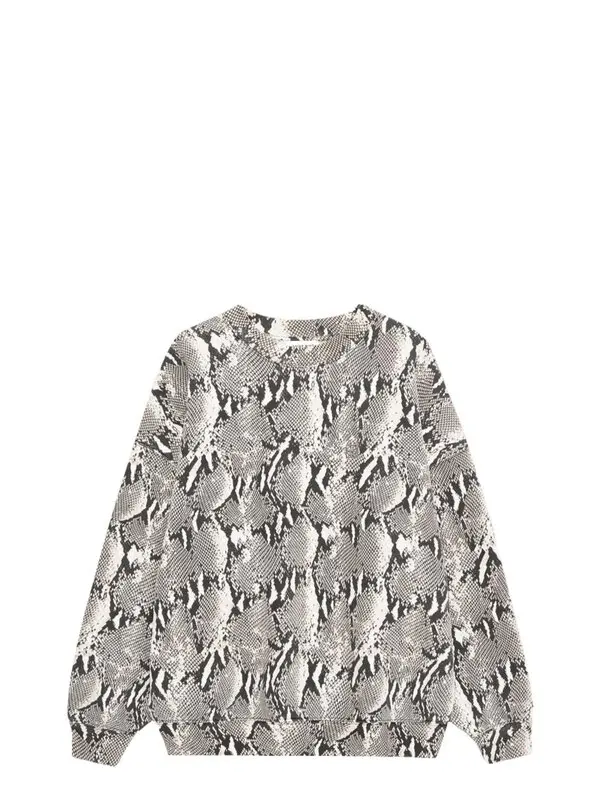 ANINE BING Miles Snakeskin Pattern Sweatshirt - Washed Python