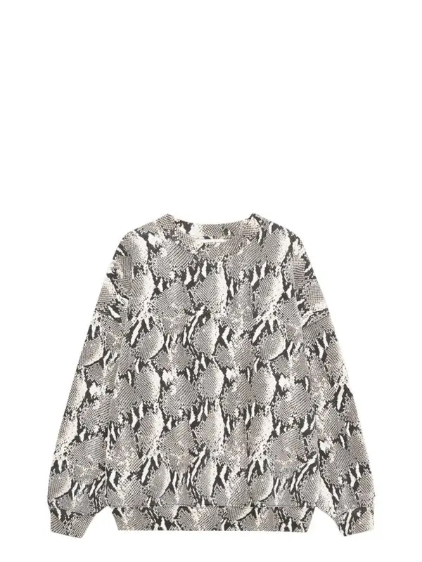 ANINE BING Miles Snakeskin Pattern Sweatshirt - Washed Python