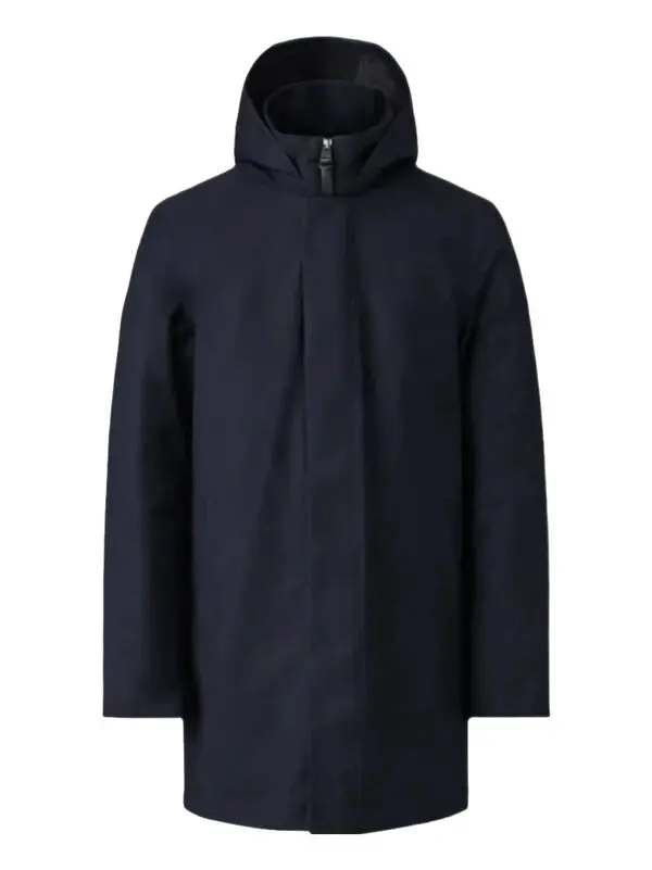 Mackage Long-sleeved Hooded Down Jacket - Navy