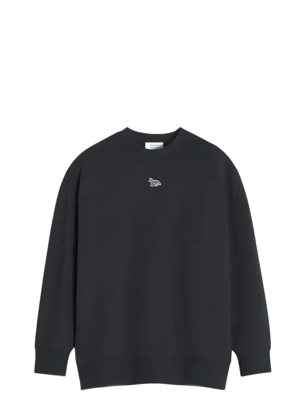 Maison Kitsuné Baby Fox Patch Crewneck Sweatshirt - Black