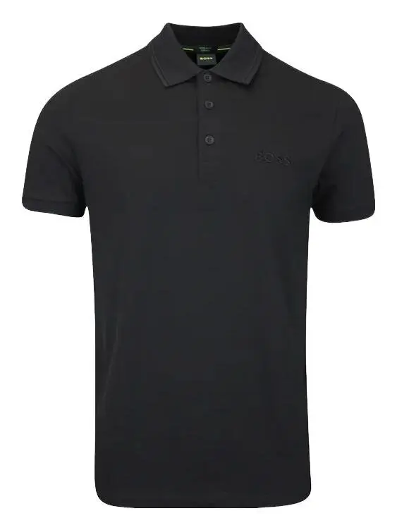 Hugo Boss Collared Short-sleeved Polo Shirt - Black