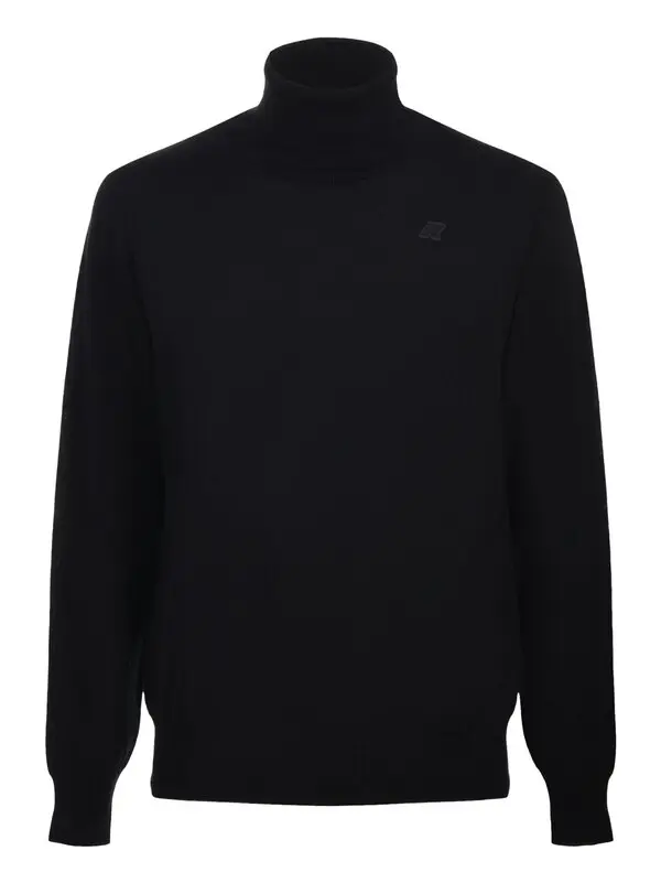 K-WAY Wool Turtleneck Knitwear - Black