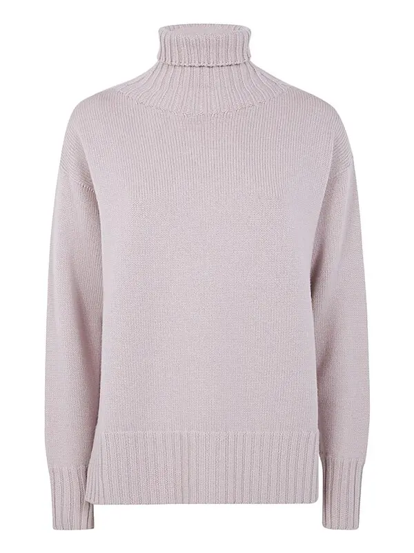 DRUMOHR High Neck Loose Sweater - Pinkquartz