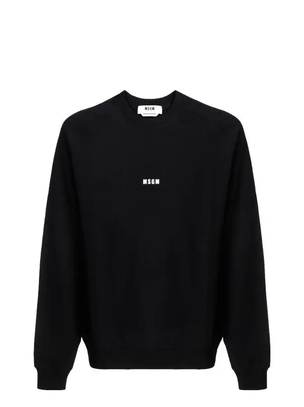 MSGM Logo Crewneck Sweatshirt - Black