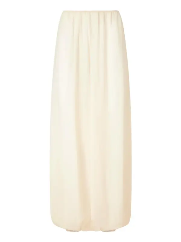 THE FRANKIE SHOP Mio Crepe Wide-leg Pants - White