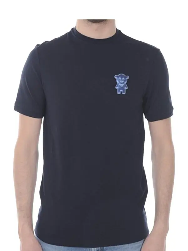 Emporio Armani Navy Blue Decal T-shirt - Black
