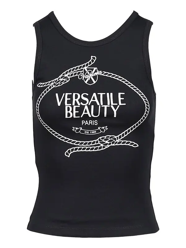 Vaquera Graphic Slim Tank Top - Black