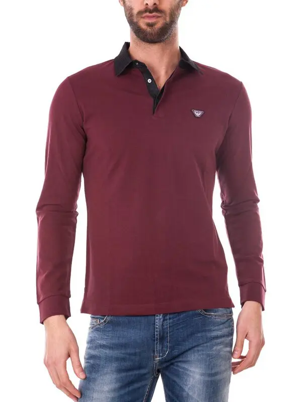 Emporio Armani Logo Slim Polo Shirt - Red