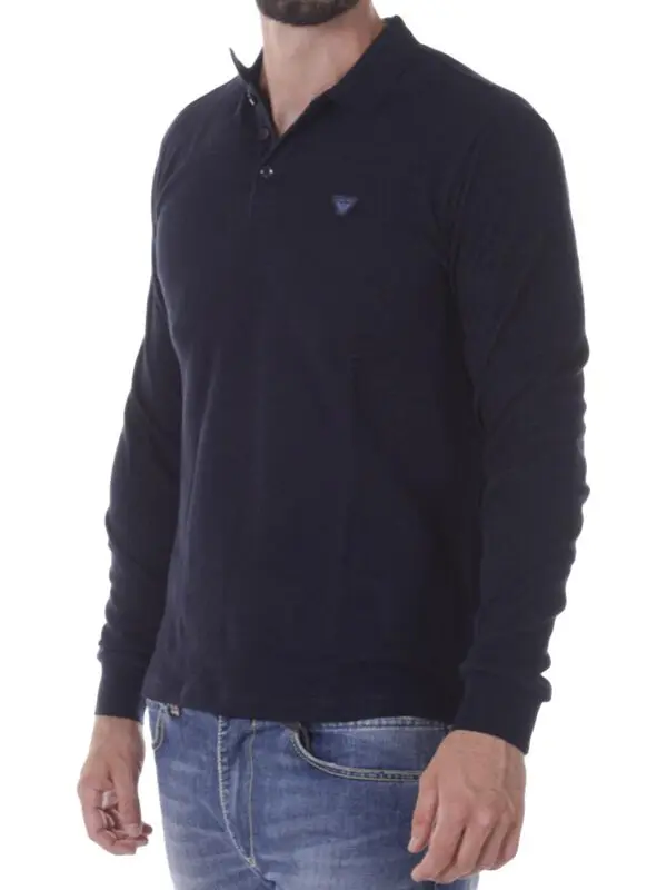 Emporio Armani Logo Slim Polo Shirt - Black