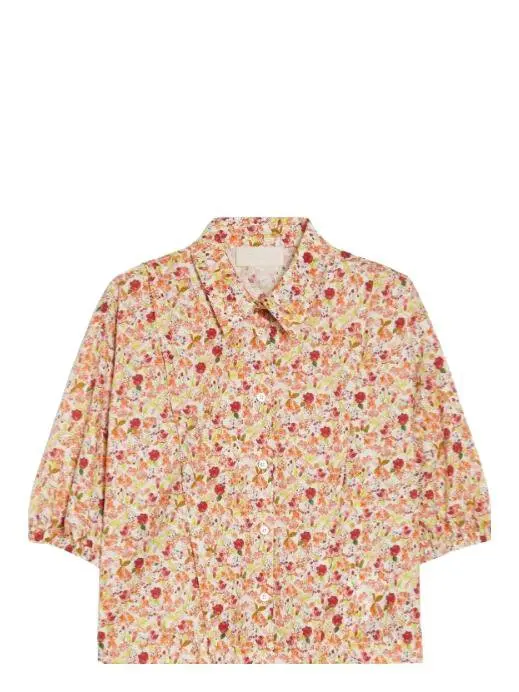 IBLUES Floral Print Boxy Shirt - Cream